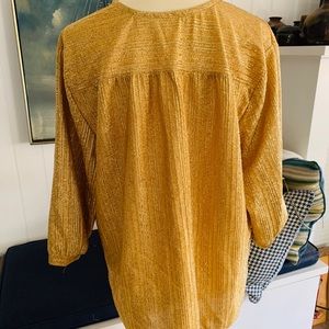 Vintage | Tops | Vintage Gold Metallic Tunic | Poshmark